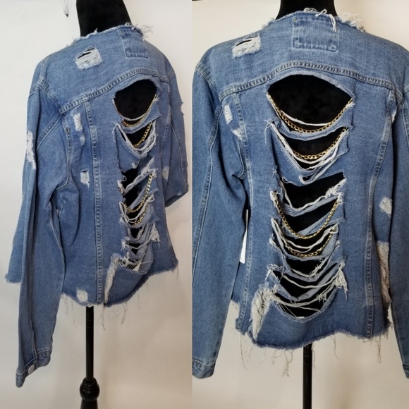 Jackets & Coats | Ripped Denim Jacket | Poshmark